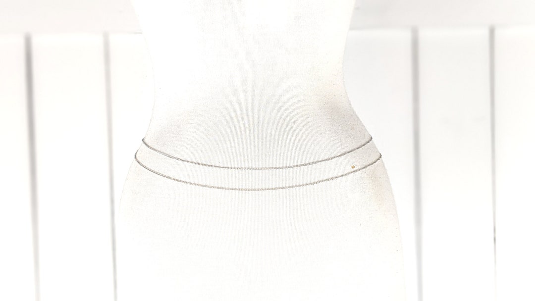 Double Silver Metal Layered Chain Link Dainty Lightweight Skinny Belly ...