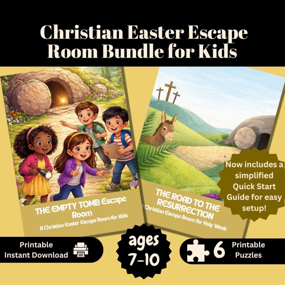 Easter Escape Room Bundle for Kids Fun Easter Puzzles Holy Week ...