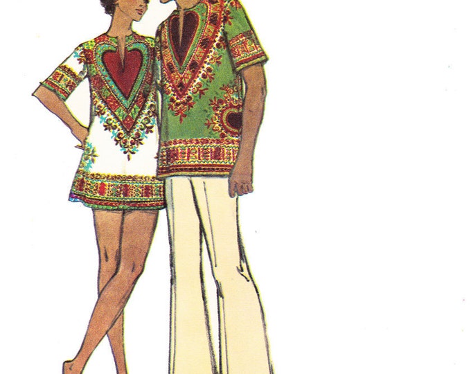 70s Dashiki/ Vintage 1970s Simplicity Dashiki Sewing Pattern 5043 - Etsy