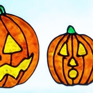Ghost Pumpkins Set Window Clings Halloween - Etsy