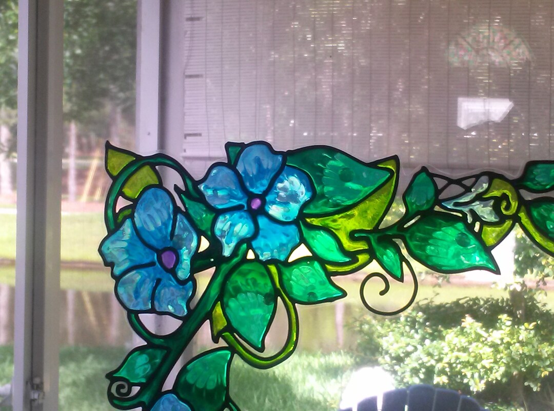 Corner Flower Window Clings - Etsy