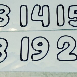 Number Window Clings in Jewel Colors - Etsy