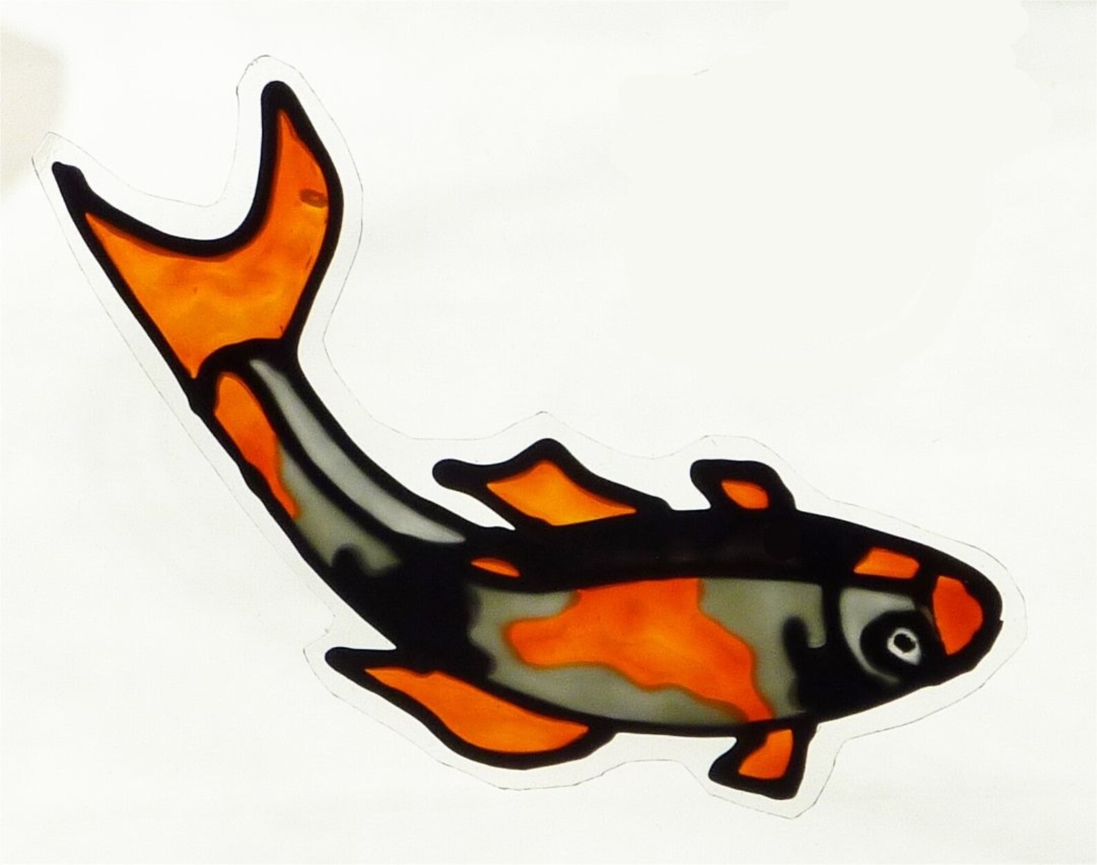 Goldfish and Koi Window Clings Decal Sticker Faux Stained - Etsy