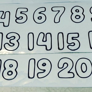 Number Window Clings in Jewel Colors - Etsy