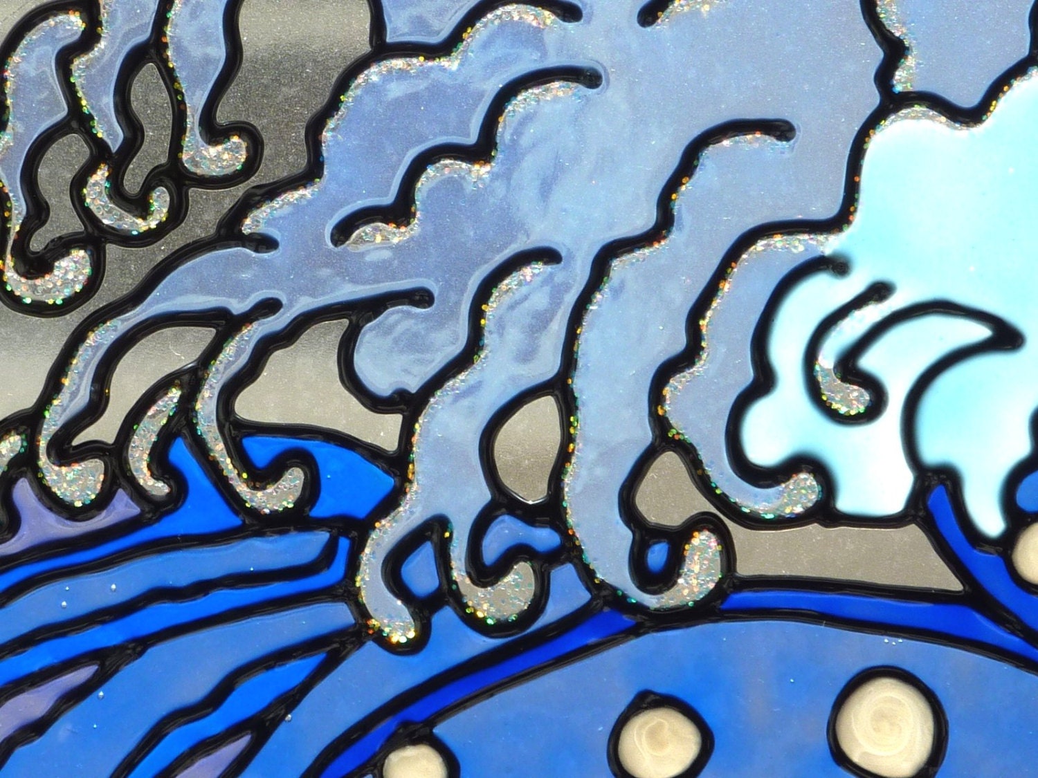 Ocean Wave Mandala Window Cling | Etsy