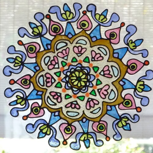 Goldfish Mandala Window Cling - Etsy