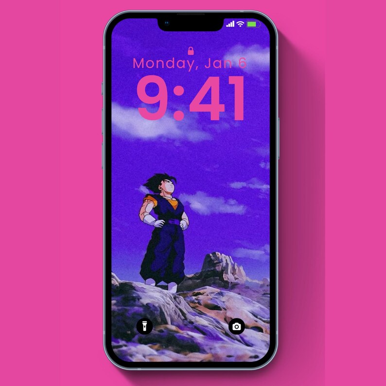 Anime iPhone Wallpaper DBZ Son Gohan Standing Bold | Purple Aesthetic ...