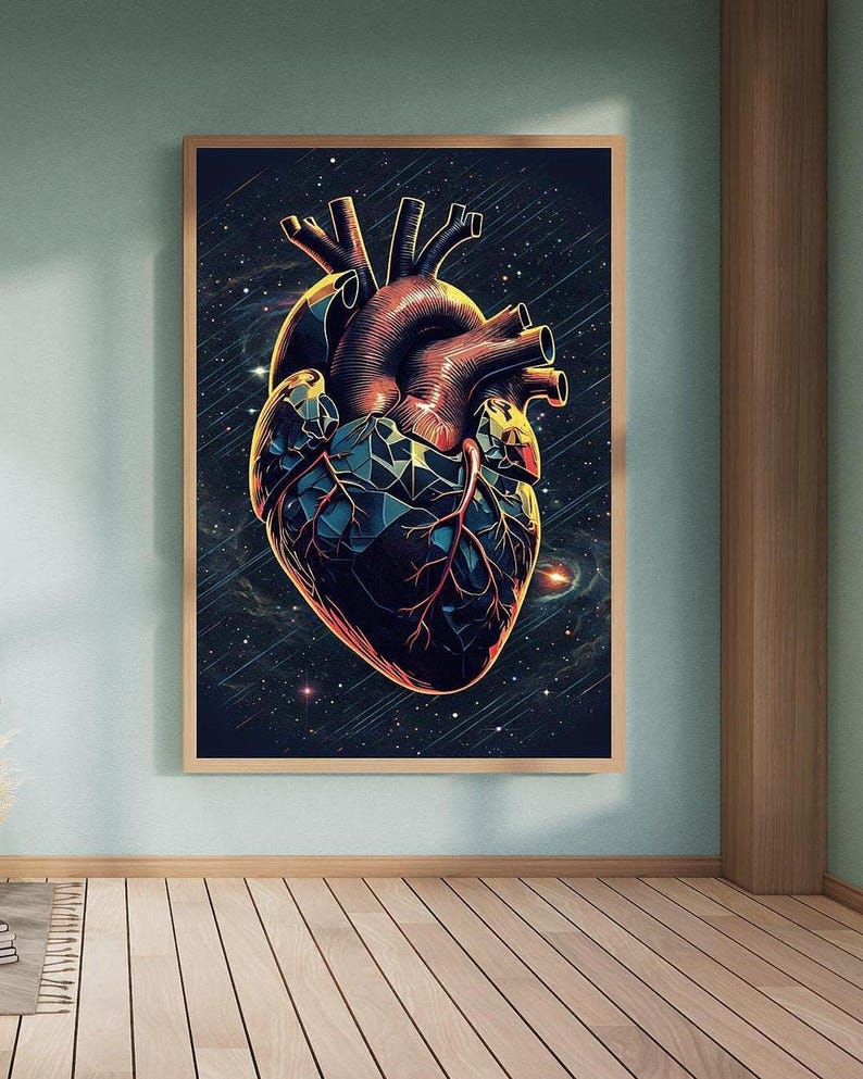 Photo Poster - Cosmic Hearth Printable Art – Mystical Galaxy Wall Art ...