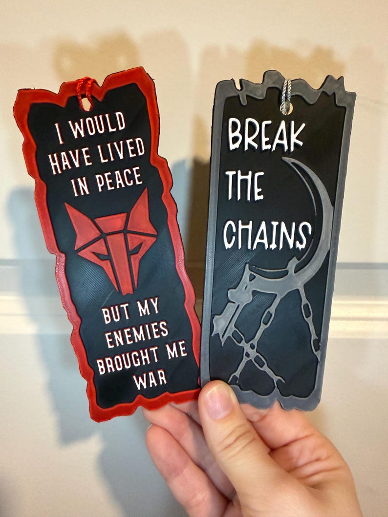 Red Rising Bookmark - 3D Printed - Etsy
