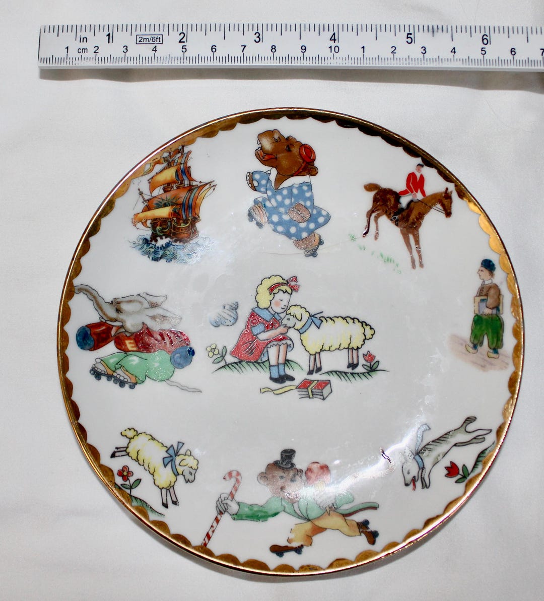Vintage Italian Nursery Rhyme Storybook Illustration Small Plate ...