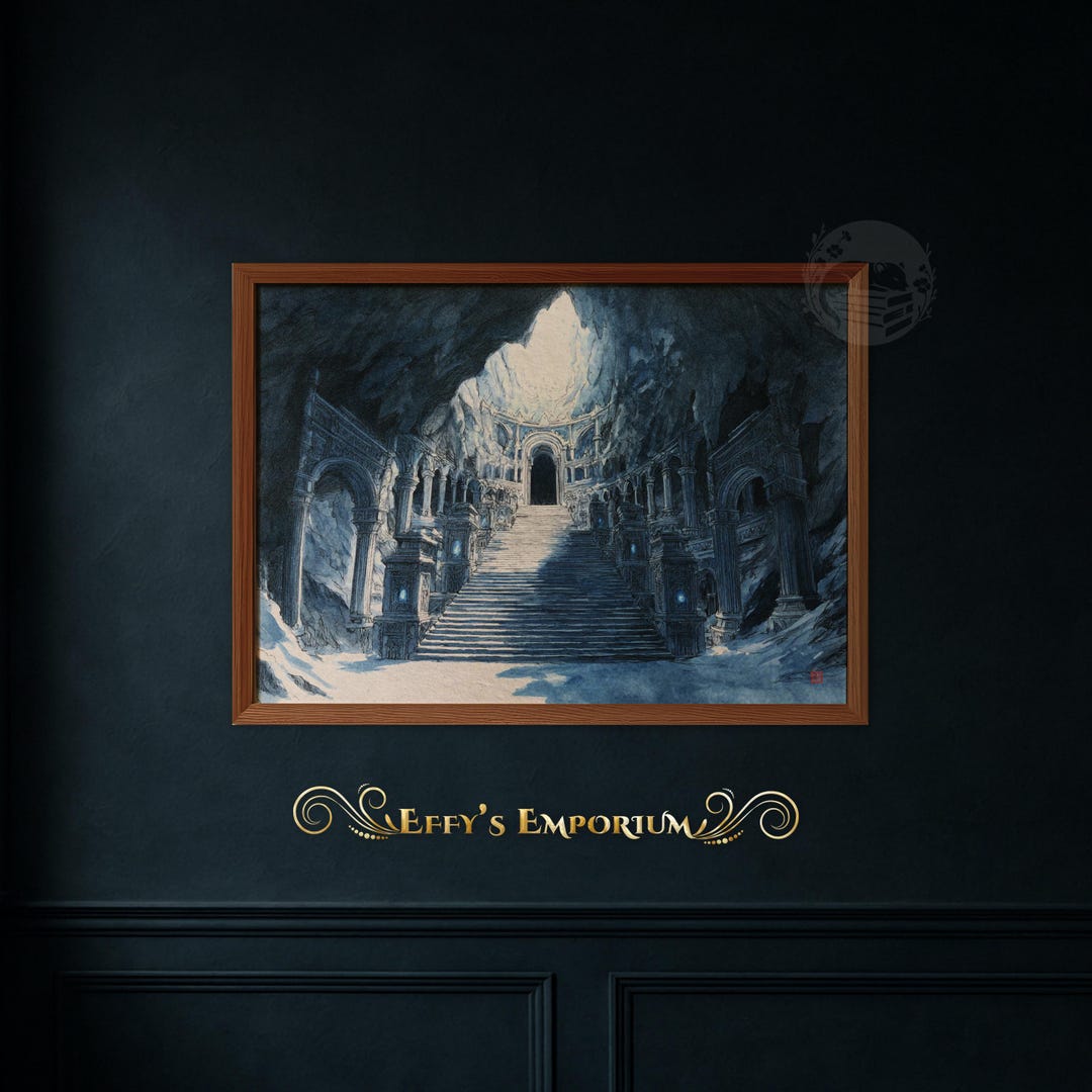 Frozen Temple Staircase Art Print - "the Mage's Ascent" | Epic Fantasy ...
