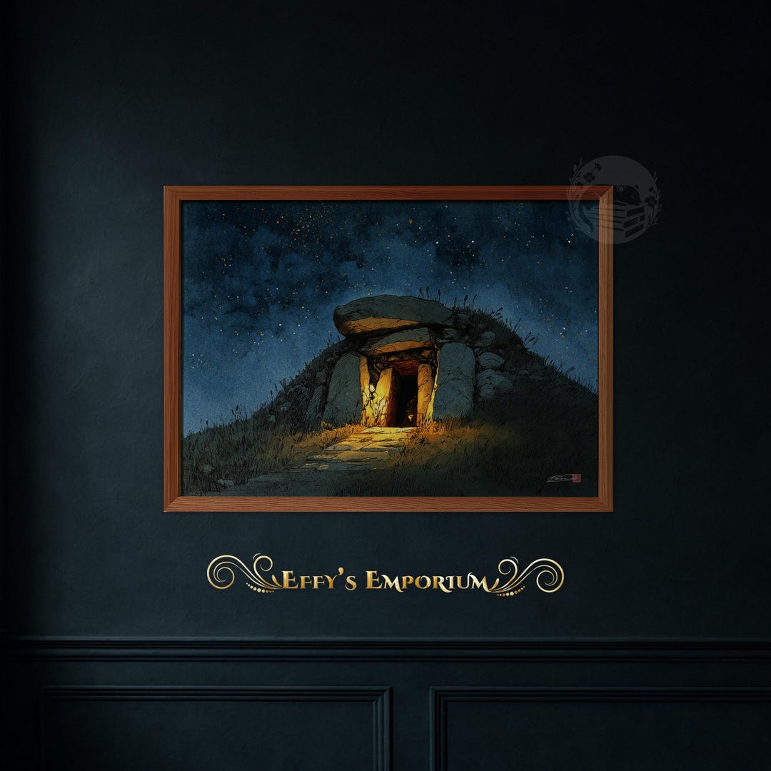 Ancient Barrow Fantasy Art Print - "the Barrow on the Silent Path ...