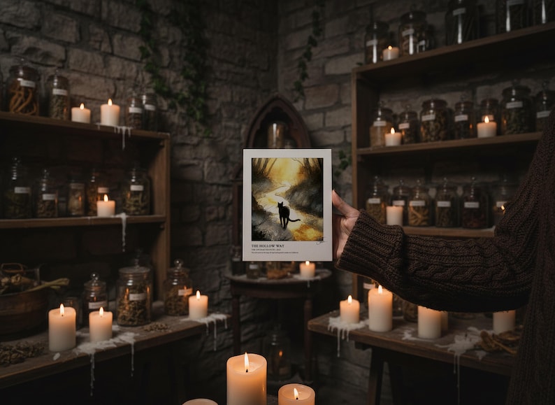 The Hidden Path ("the Hollow Way") | Dark Cat Folklore Art Board & Oak ...