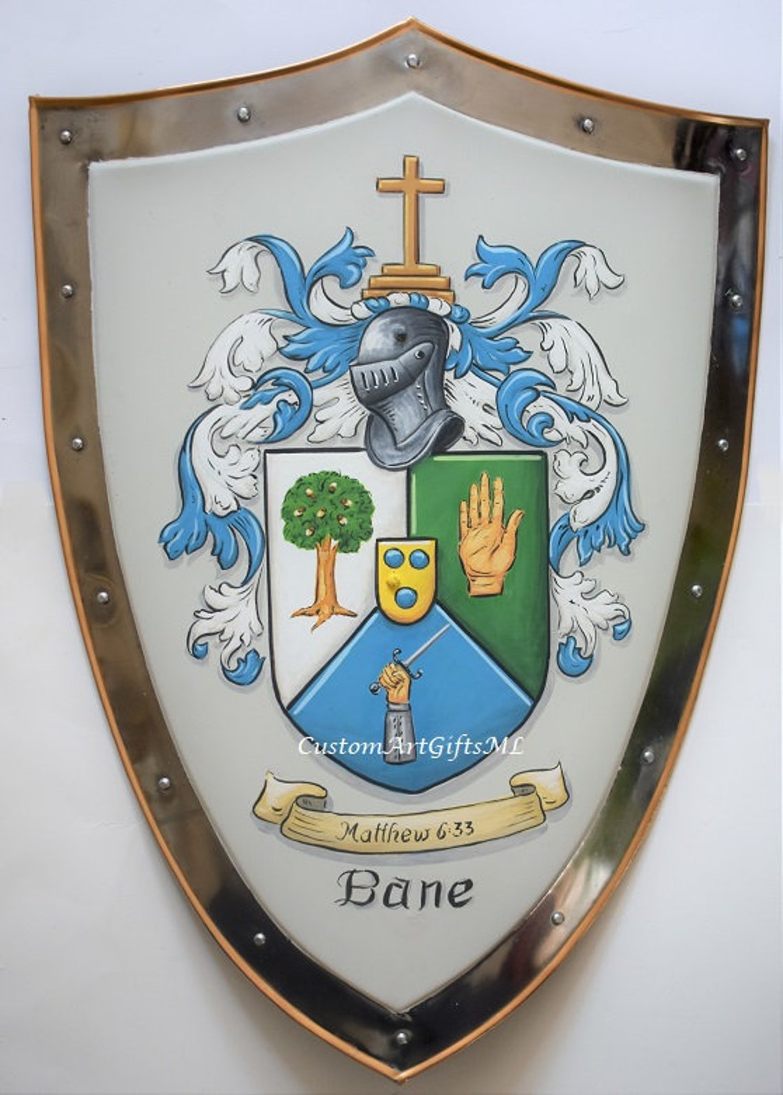 Religious Coat of Arms Shield Insignia Church Crest Metal - Etsy