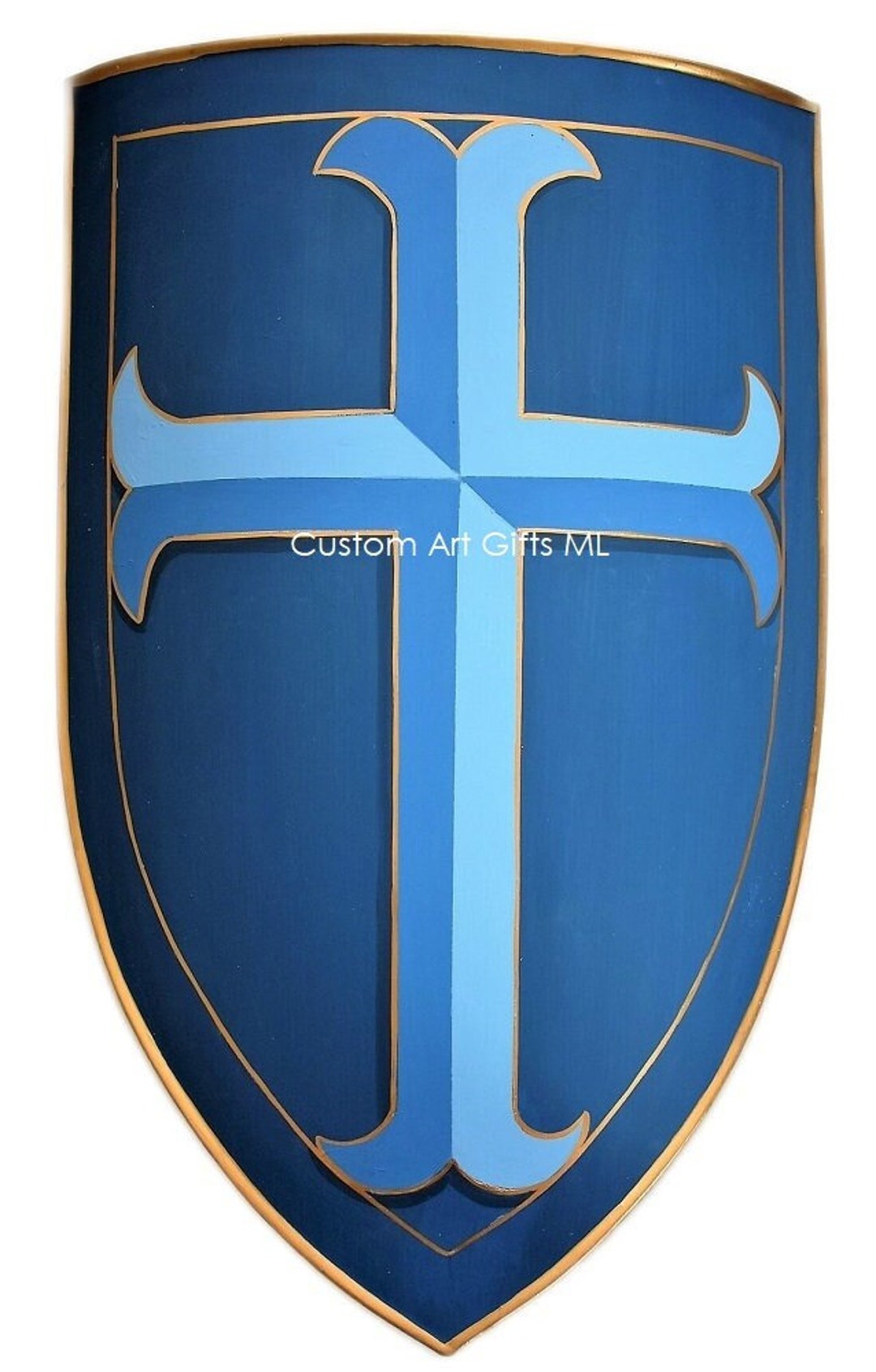 Medieval Knight Templar Shield, Hand Painted Warrior Crusader Shield ...