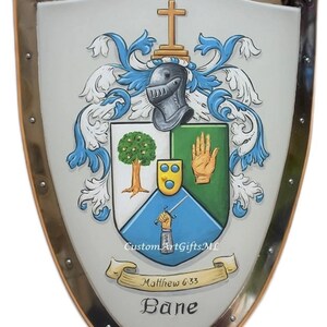 Religious Coat of Arms Shield, Insignia - Church Crest Metal Shield ...