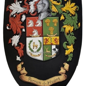 Personalized Wedding Gift Idea, Fantasy Family Crest Knight Shield ...