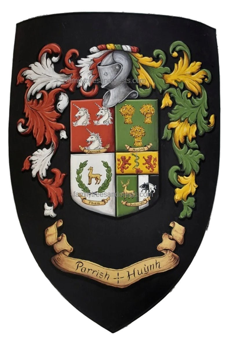 Personalized Wedding Gift Idea Fantasy Family Crest Shield - Etsy