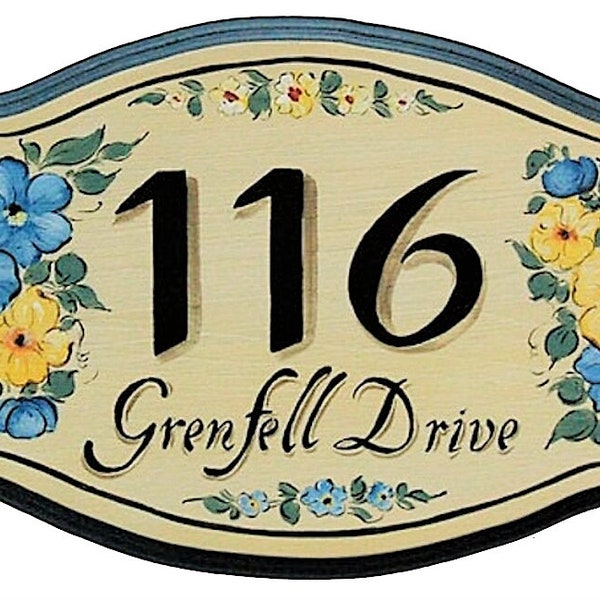 Painted House Number - Etsy