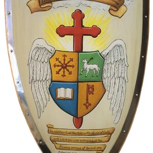 Religious Coat of Arms Shield, Insignia - Church Crest Metal Shield ...