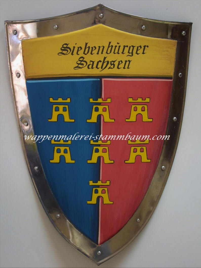 Mittelalter Ritterschild mit Wappen Familienwappen - Etsy.de