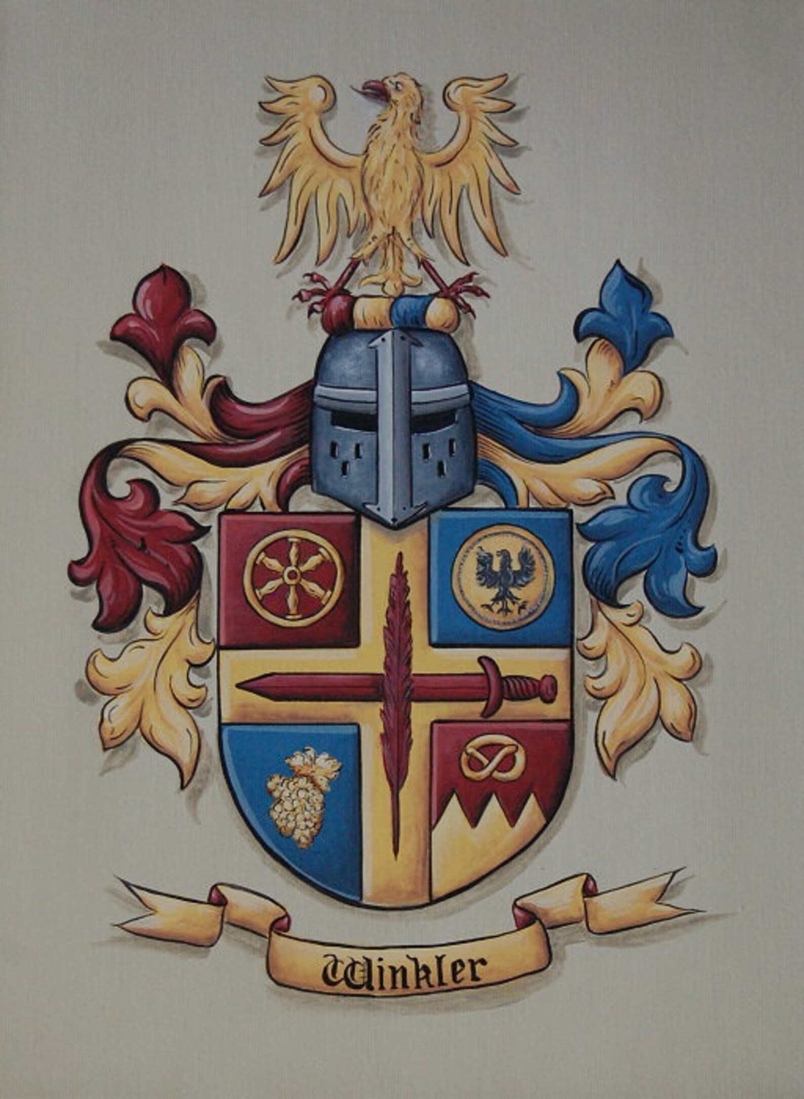 Personalized Family Crest Painting, Featuring a Hand-painted Coat of ...
