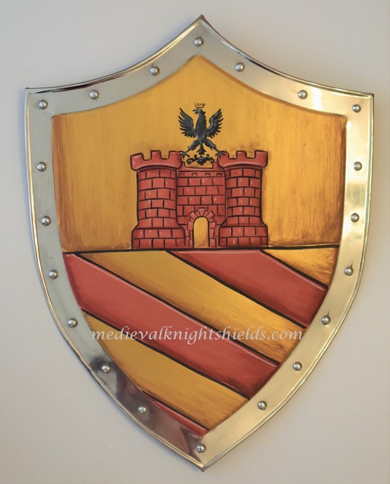 Mittelalter Ritterschild mit Wappen Familienwappen | Etsy