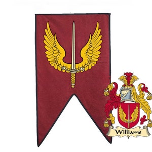 Coat of Arms Pennant Knight Flags Medieval Banner, Artist Custom ...