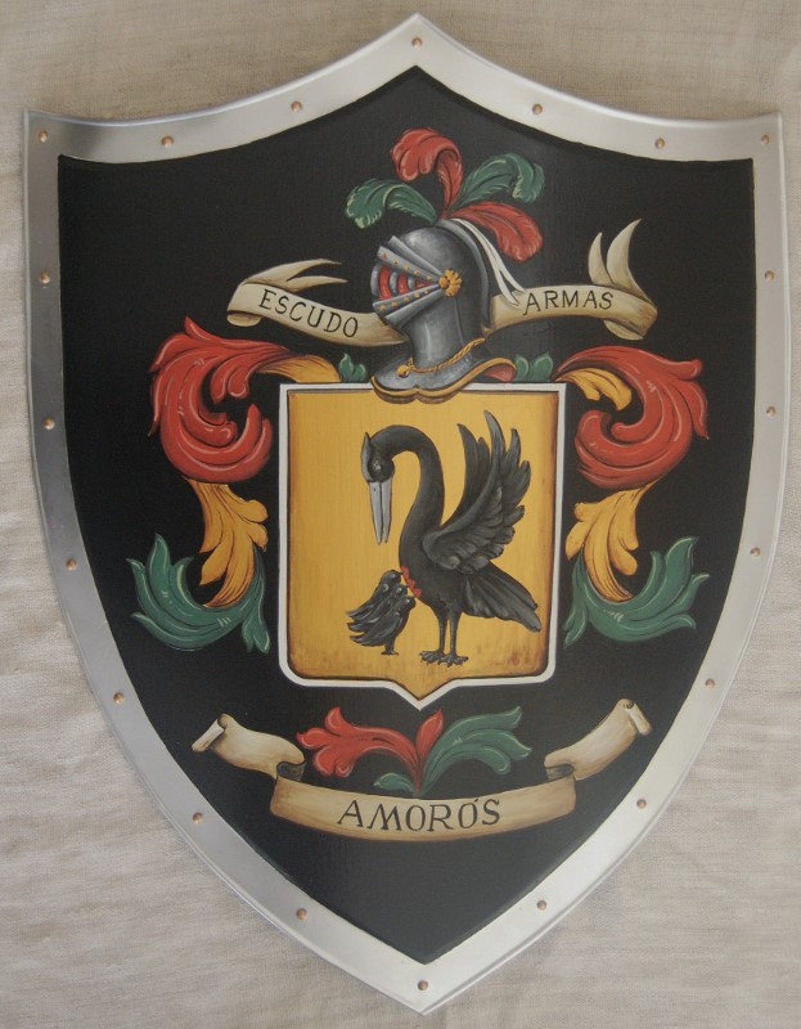 Mittelalter Ritterschild mit Wappen Familienwappen | Etsy