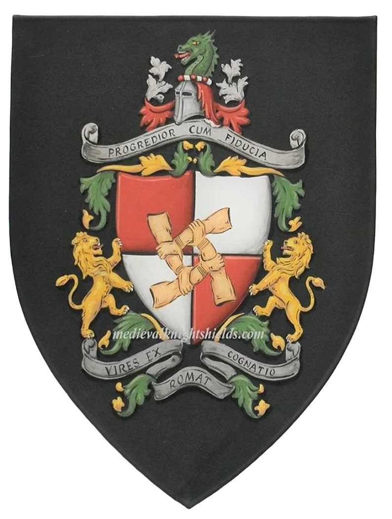 Hand Painted Family Coat of Arms Shield, Outdoor Estate Gate Sign - Etsy
