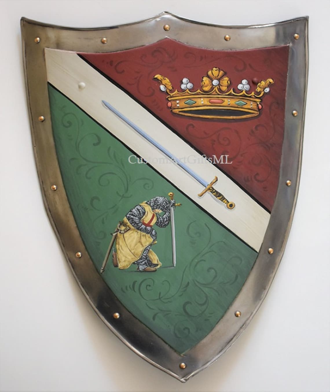 Mittelalter Ritterschild mit Wappen Familienwappen - Etsy.de