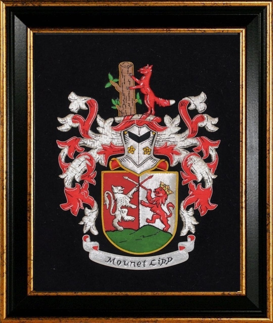 Exquisite Family Crest Embroidery, Artist Designed Hand Embroidered ...