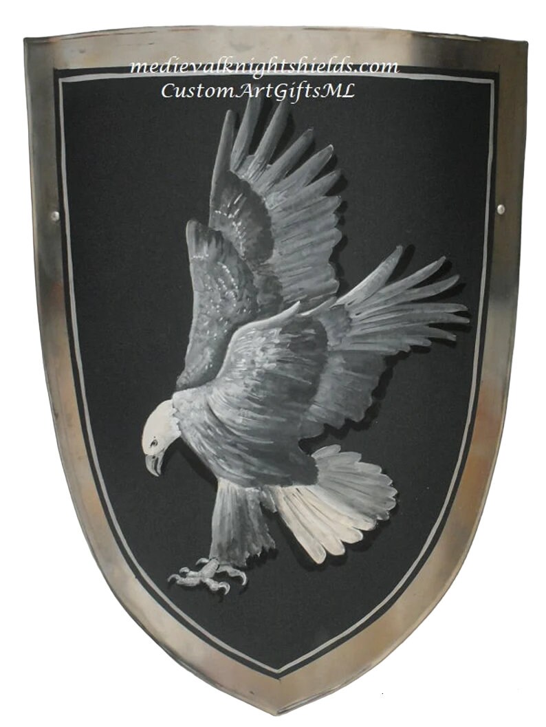 Medieval Knight Shield: Custom Hand Painted Coat of Arms Family Crest ...