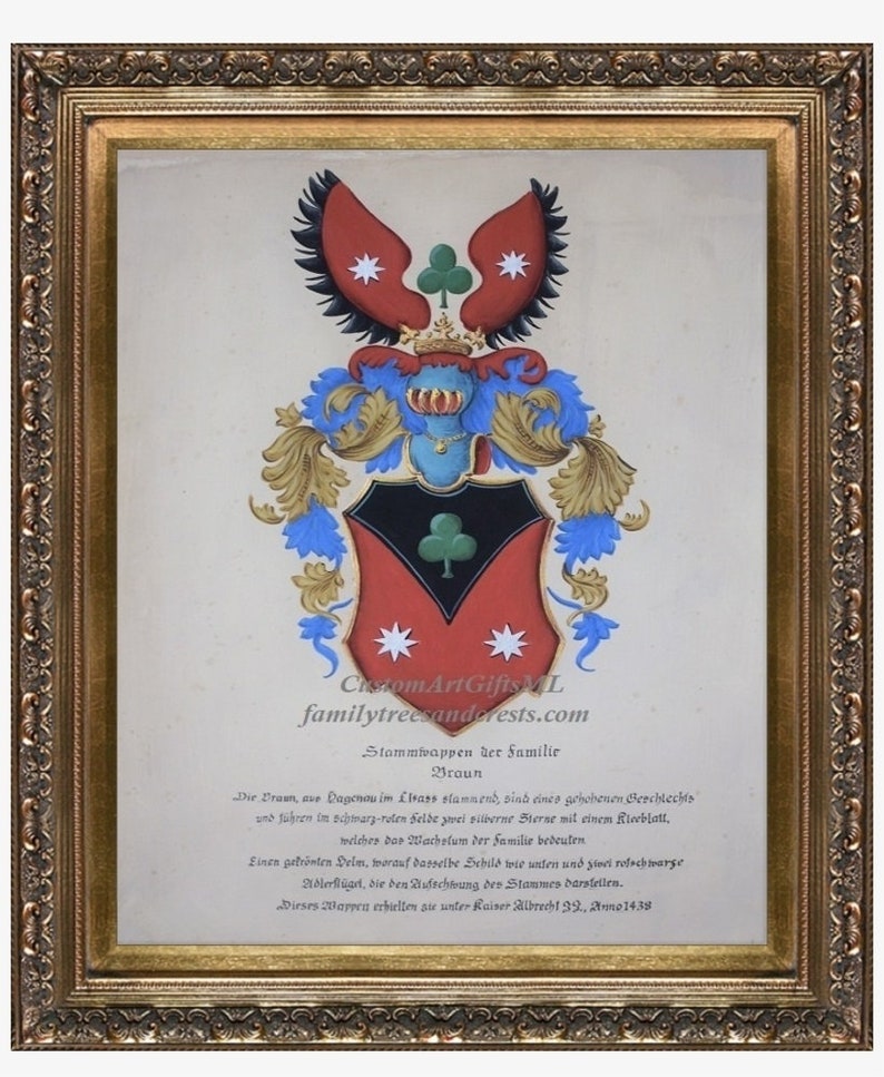 Familienwappen erstellen lassen handgemalte Wappen auf | Etsy