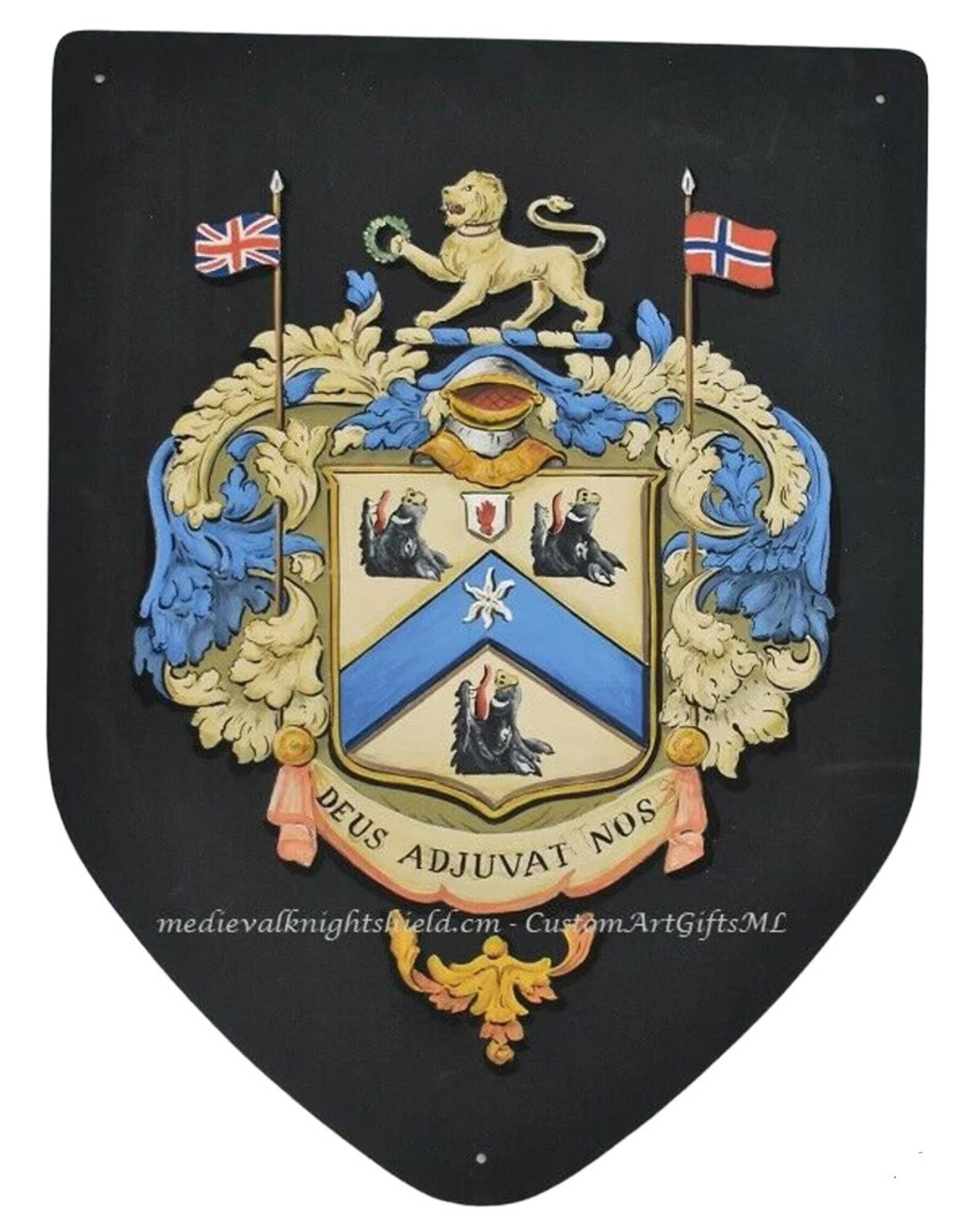 Hand Painted Family Coat of Arms Shield, Outdoor Estate Gate Sign - Etsy
