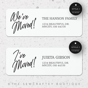 We've Moved Return Address Labels, I've Moved, New Home Labels ...