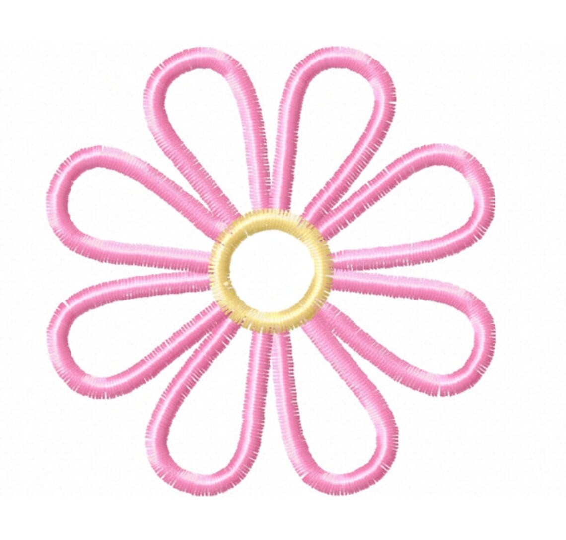 Daisy Applique Machine Embroidery Design - Etsy