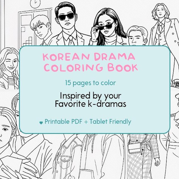 Korean Coloring Book - Etsy