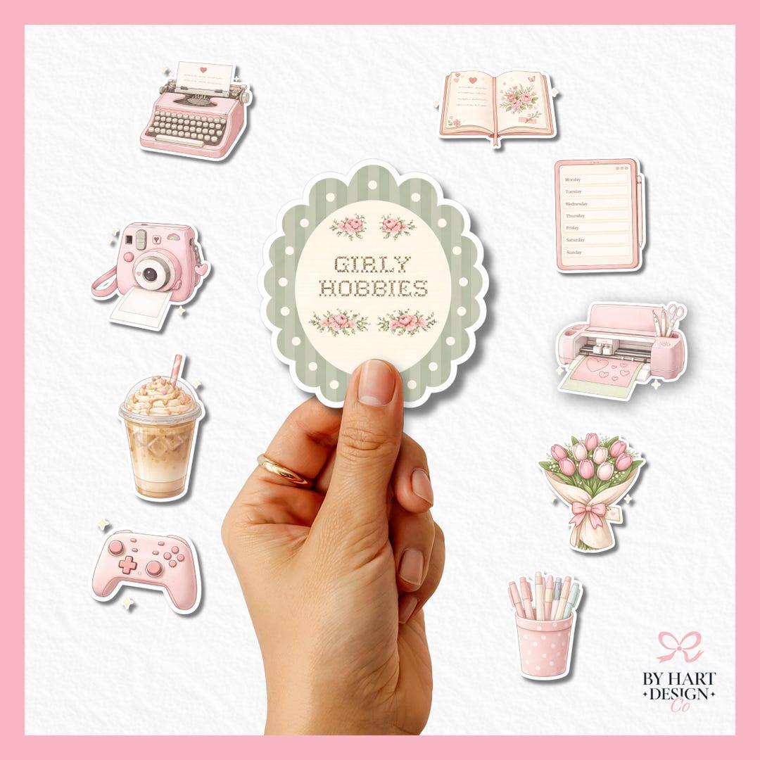 Girly Hobbies Sticker Pack | Craft Stickers for Journals, Planners ...