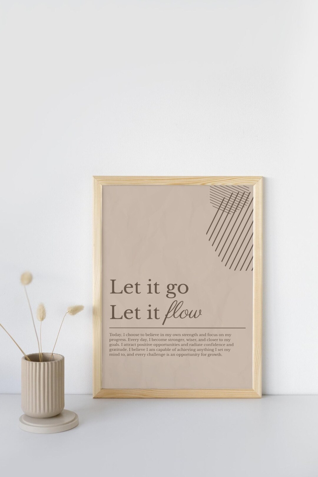 Let It Go, Let It Flow - Motivational Printable Poster - Inspirational ...