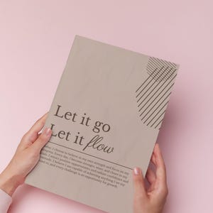 Let It Go, Let It Flow - Motivational Printable Poster - Inspirational ...