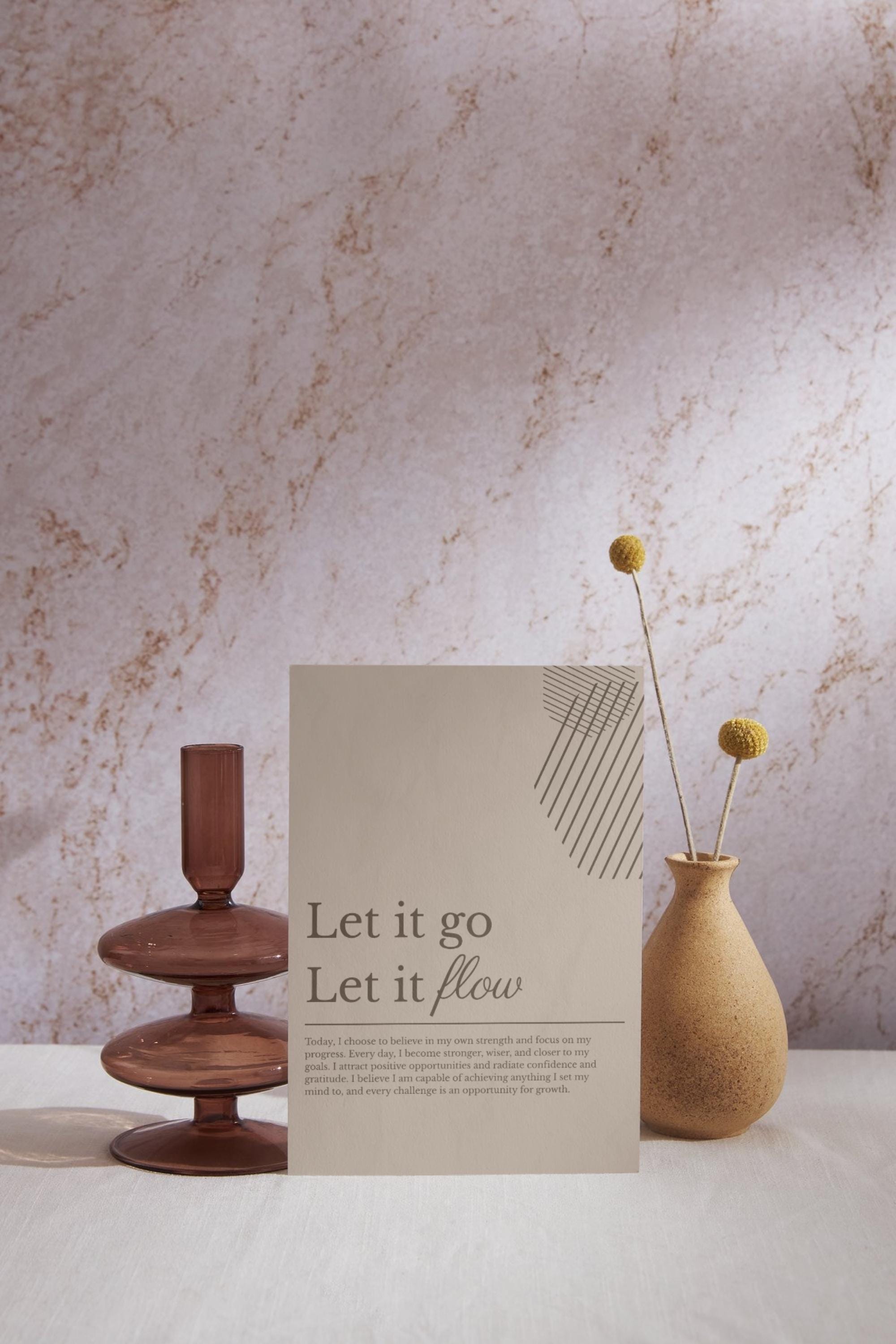 Let It Go, Let It Flow - Motivational Printable Poster - Inspirational ...