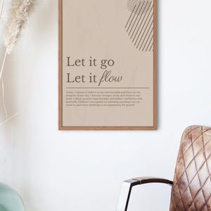 Let It Go, Let It Flow - Motivational Printable Poster - Inspirational ...