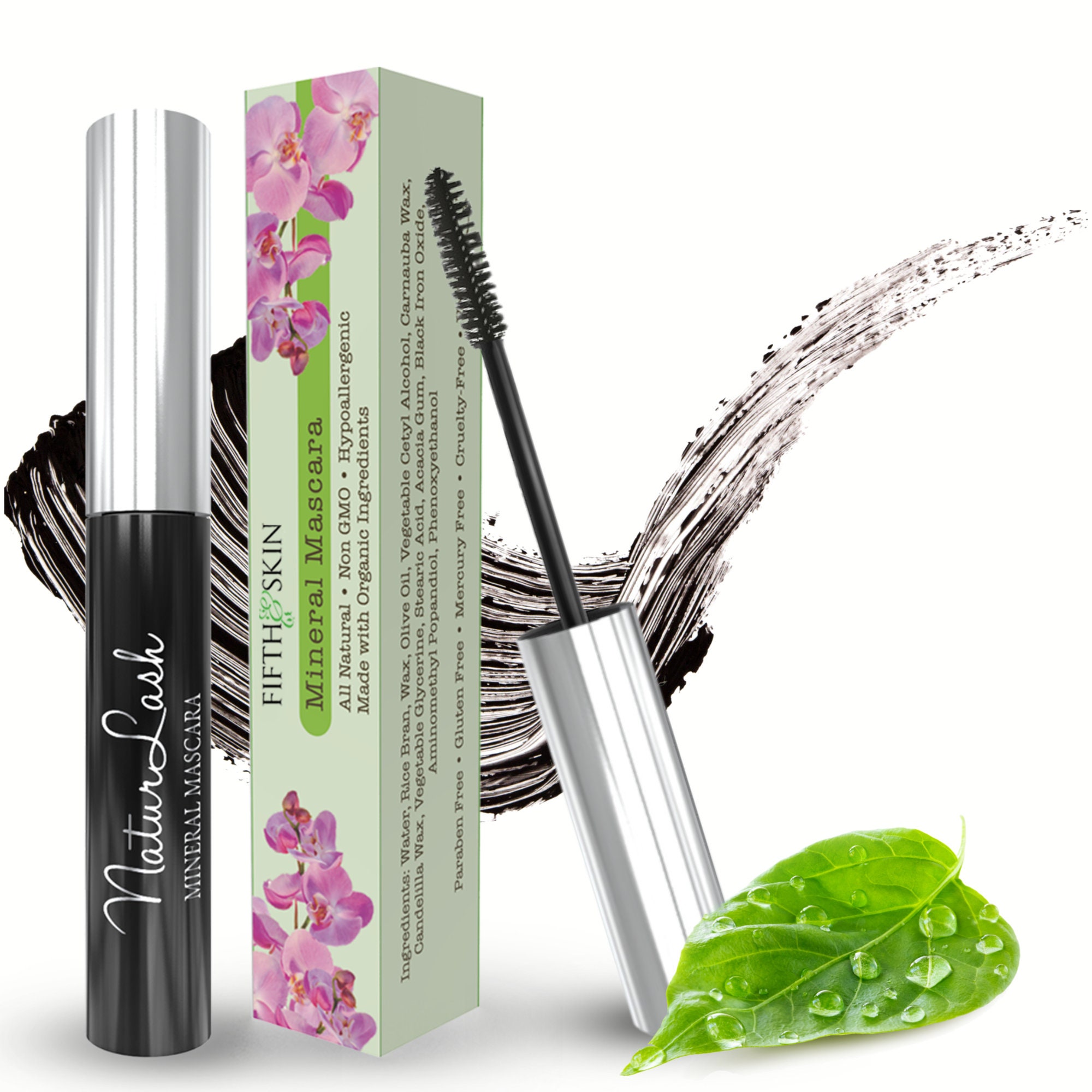 SENSITIVE EYES Naturlash Natural Mascara Mineral Mascara Hypoallergenic Non GMO Lengthen Thicken Cruelty Free Vegan Etsy UK