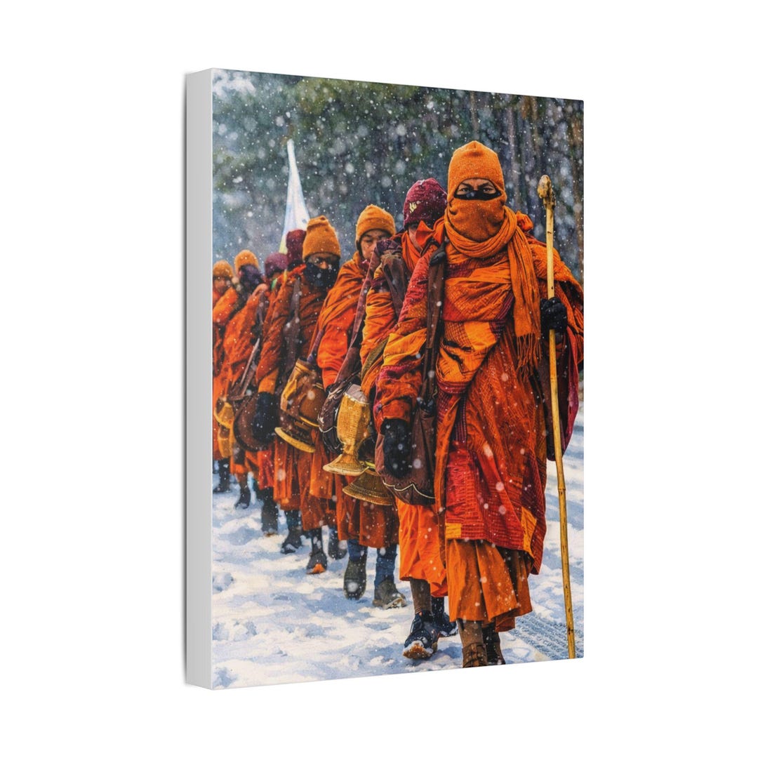 Monks for Peace 2026 Canvas | Stretched Wall Art, Winter Pilgrimage - Etsy