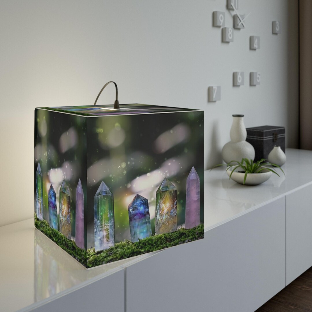 Crystal Vibe Light Cube Lamp: Boho Home Decor, Relaxation Lighting - Etsy