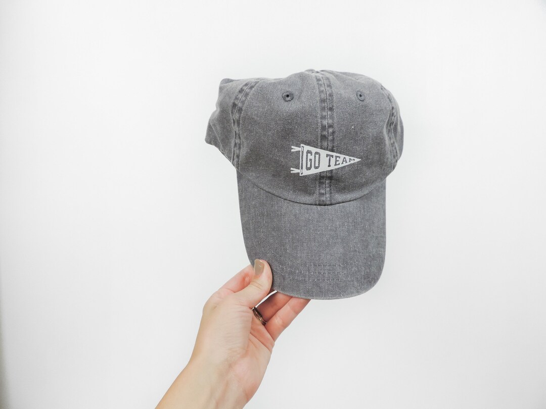 New Go Team Pennant Flag Pigment Dyed Baseball Hat Cap // You Pick ...