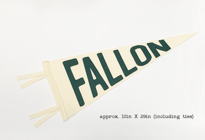 Custom Name Felt Pennant Flag // You Pick Name and Colors | Etsy