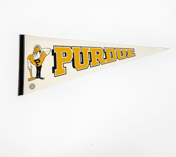 Vintage Purdue Full Size Pennant Flag // 12 x 30 | Etsy