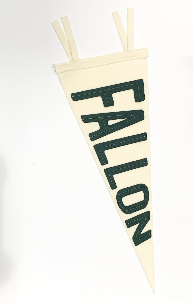 Custom Name Felt Pennant Flag // You Pick Name and Colors | Etsy